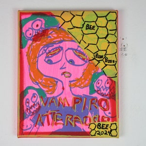 Vampiro Aterrador Painting by Bee Bzzzzzzzzzzzz Mixed Media 8” X 10” - Etsy