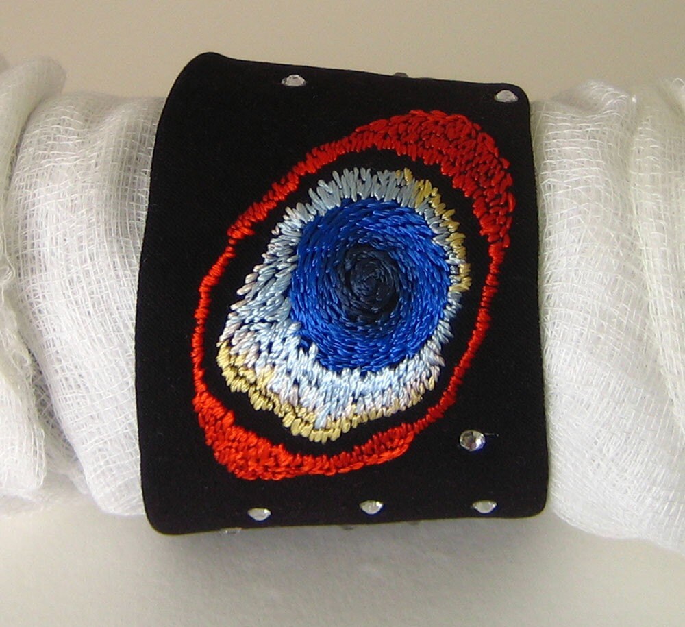 Hand Embroidered Heavenly Cuff OOAK - Etsy
