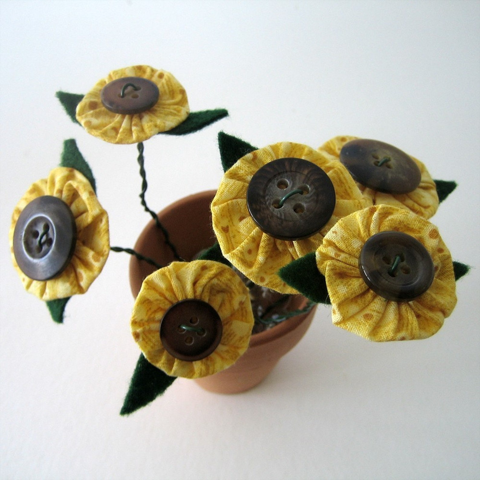 Mini Forever Sunflowers Flower Bouquet for Room Decor, Fragrance Free ...