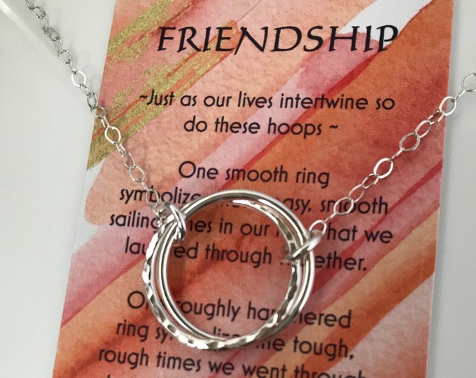 FRIENDSHIP JOURNEY Sterling Silver Circle Necklace With Poem Best ...