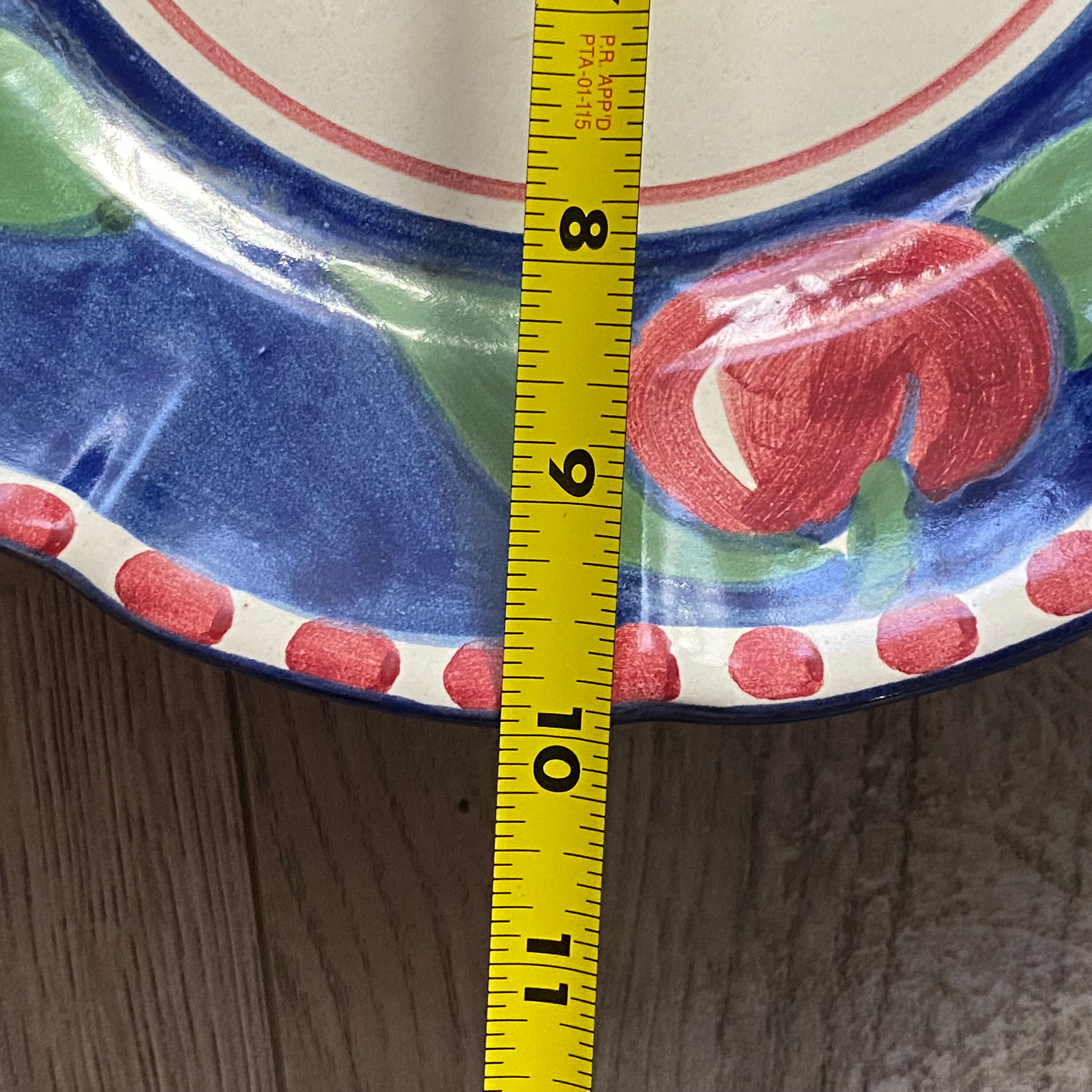 Vietri Solimene Pottery Apple Plate; Made in Italy - Etsy