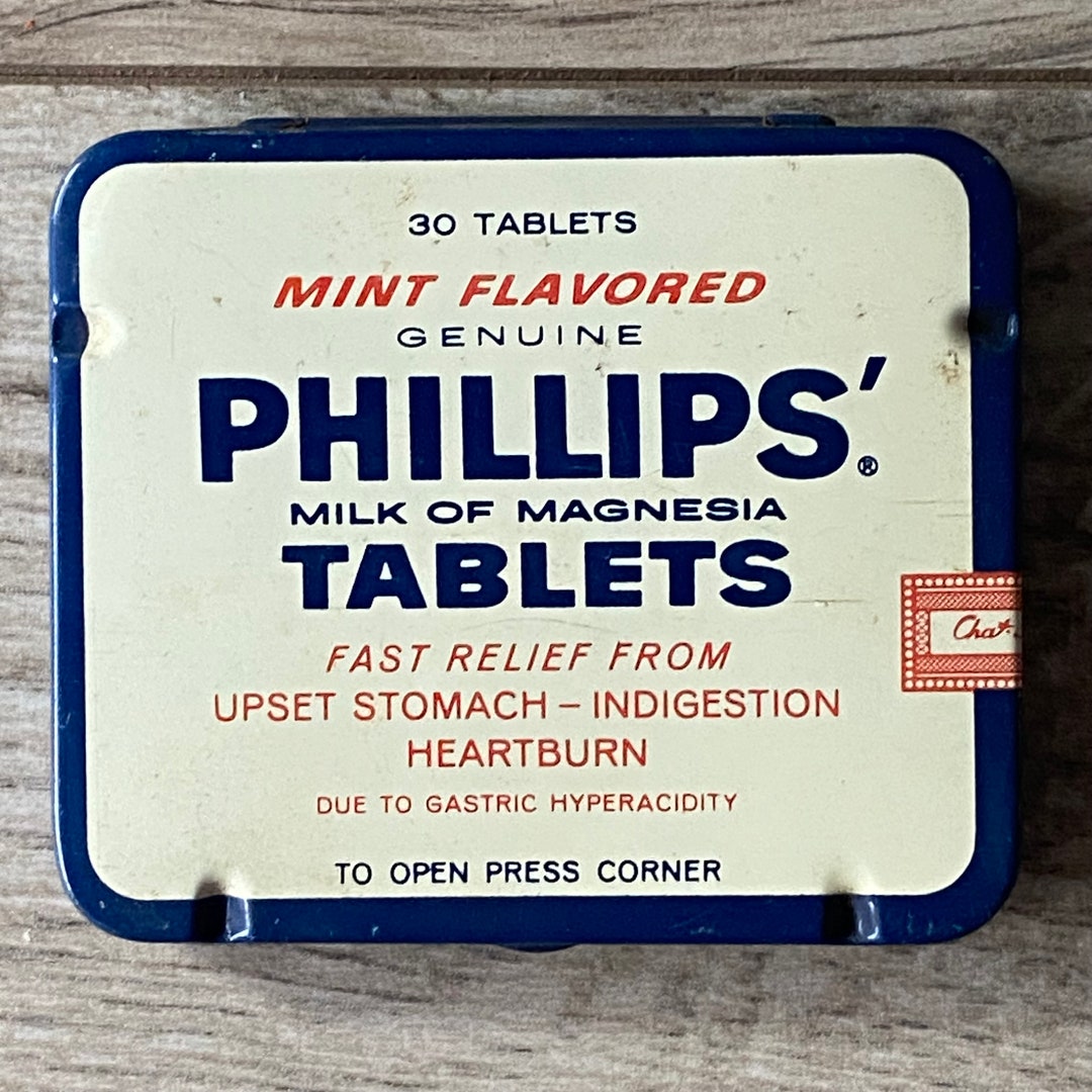 Phillips’ Milk of Magnesia Tablets Tin ONLY, Good Condition - Etsy
