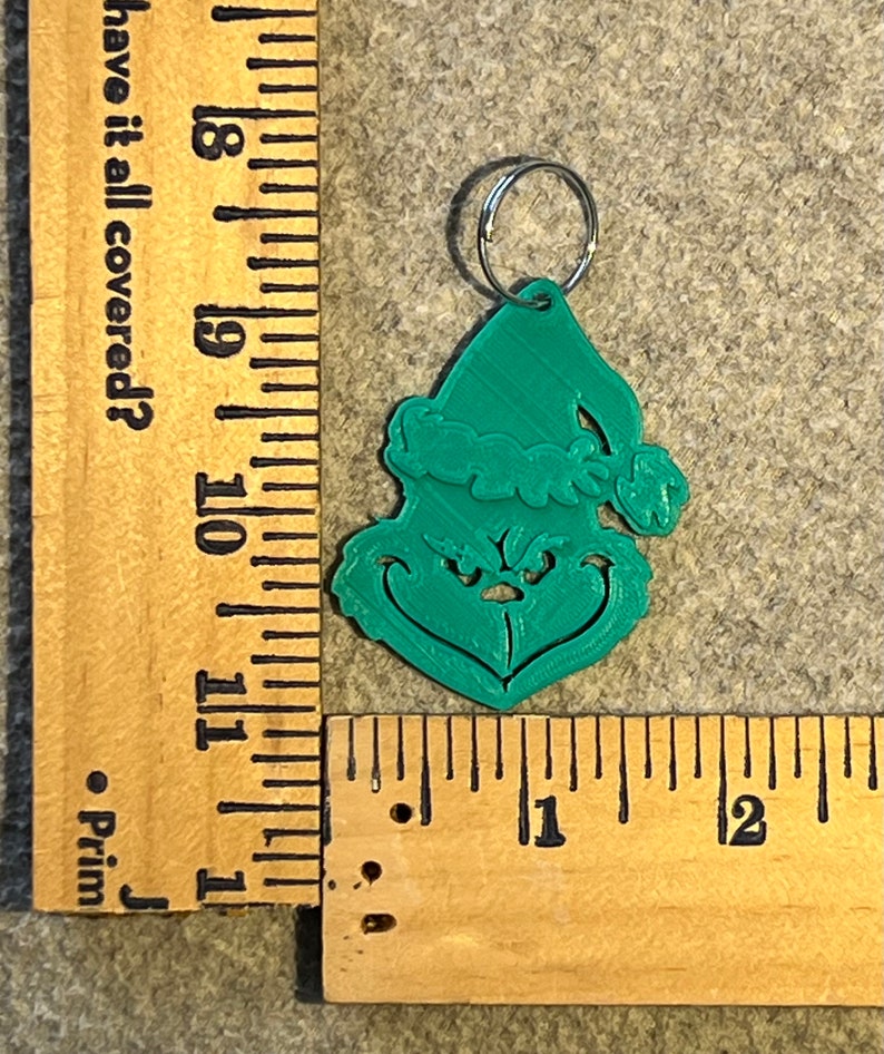 3D Printed Grinch Backpack Tag: Holiday Party Favor - Etsy