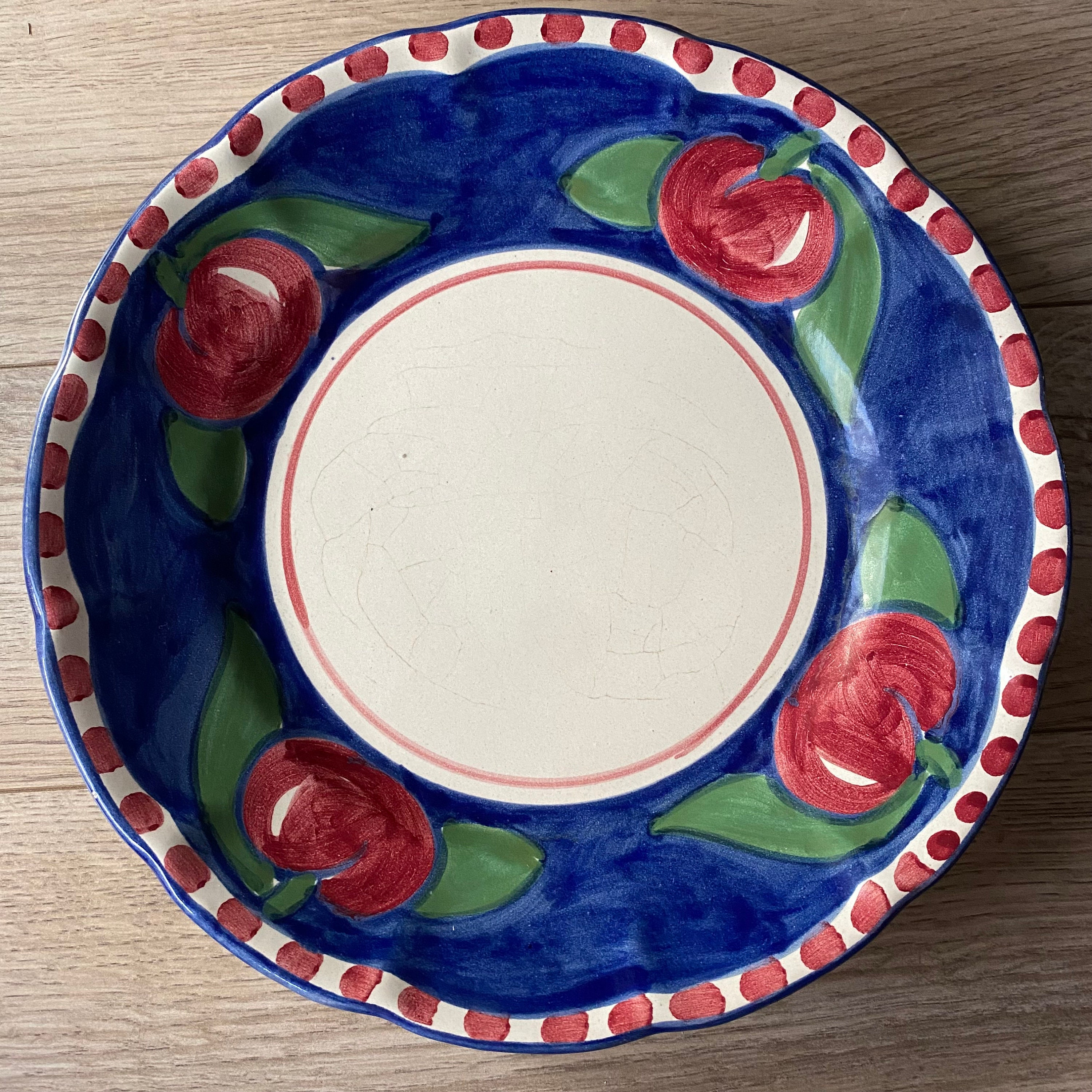 Vietri Solimene Pottery Apple Plate; Made in Italy - Etsy