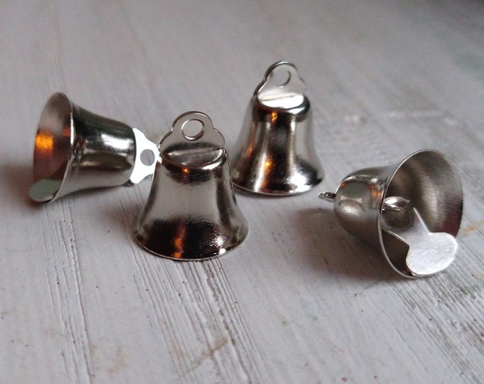 16pc Mini Silver Liberty Bell Charms / New Old Stock / .5 Inches 15mm ...