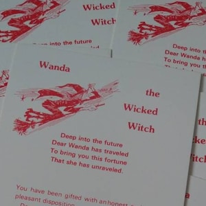 1970s WANDA the WICKED WITCH Vintage Fortune Cards : Choice of 3pc or ...