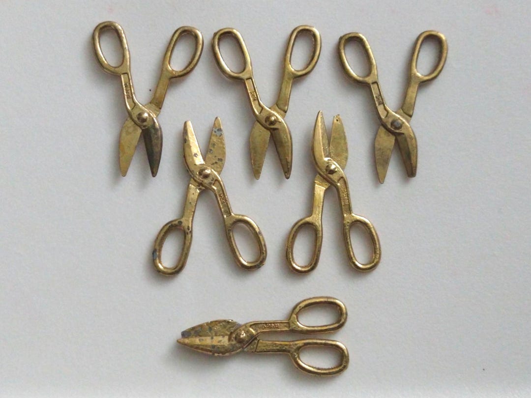 3pc or 6pc "intercast" SNIPS Vintage Miniature Brass Tools - Mini Tiny ...