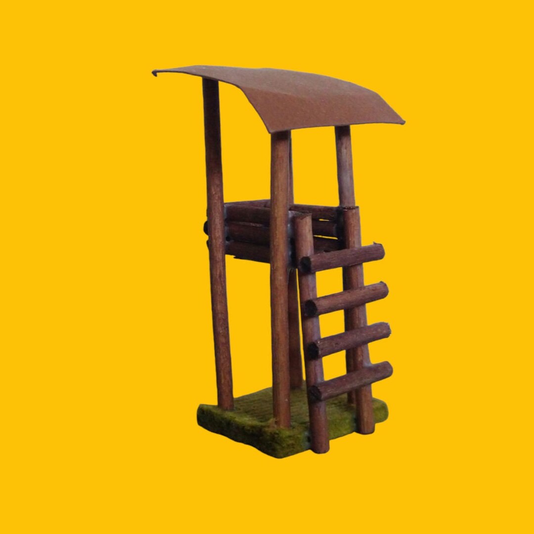 Wooden Hunting Lookout Tower HO Scale Model Train Scenery, Miniature ...