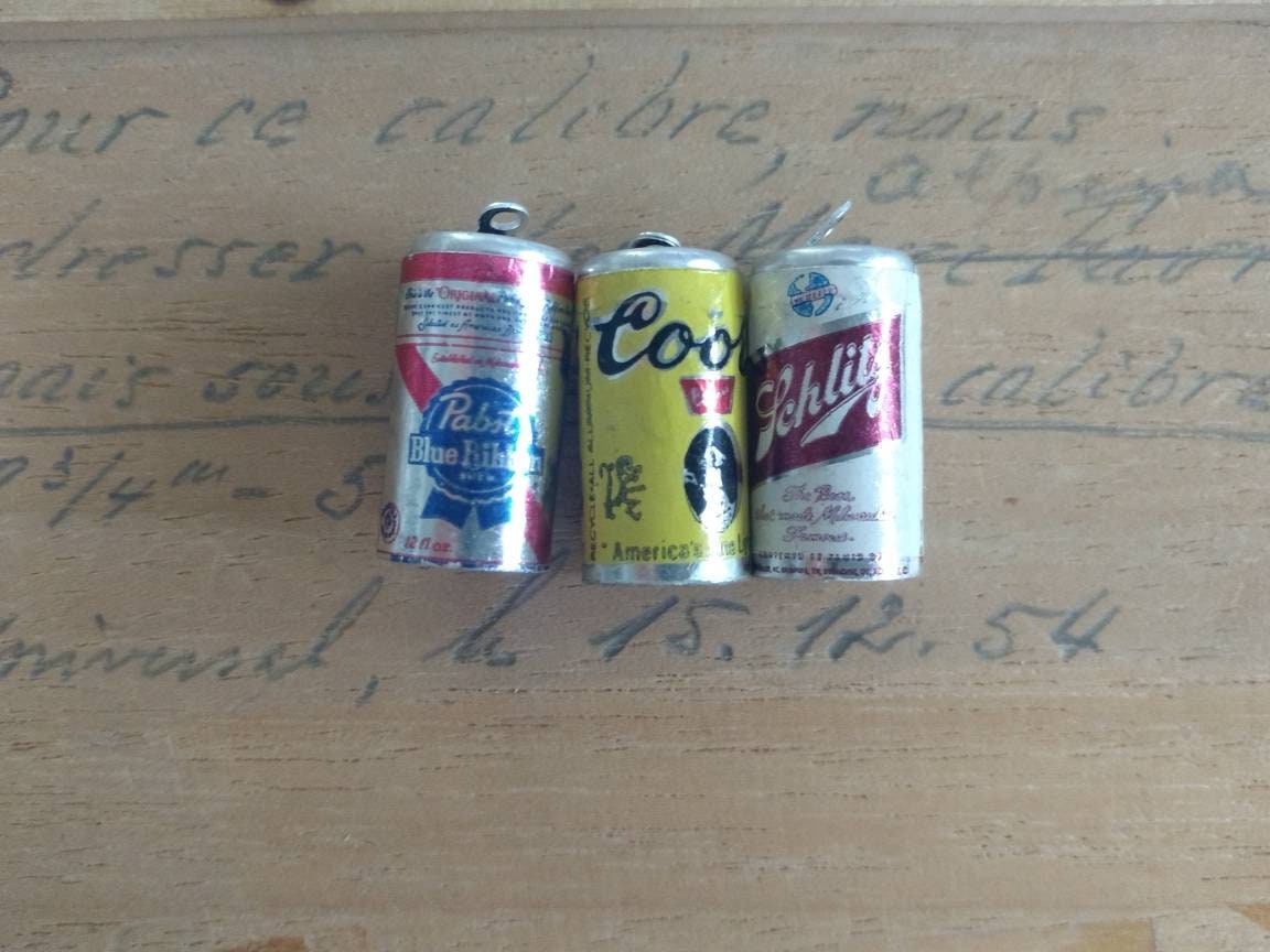 CHOICE of Charm or LOT Vintage Miniature Beer Can Charms | Etsy