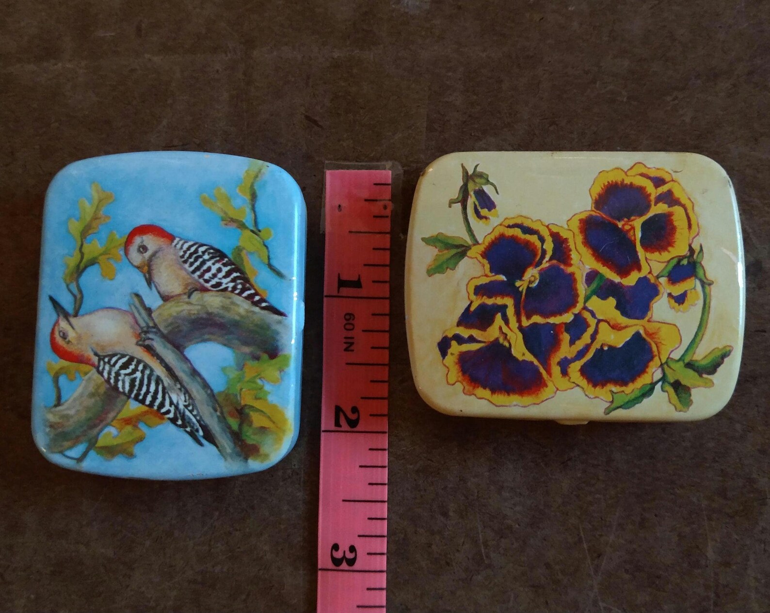 1970s Swiss-made Pocket Tin Pillbox / Vintage Hinged Metal Box / New ...