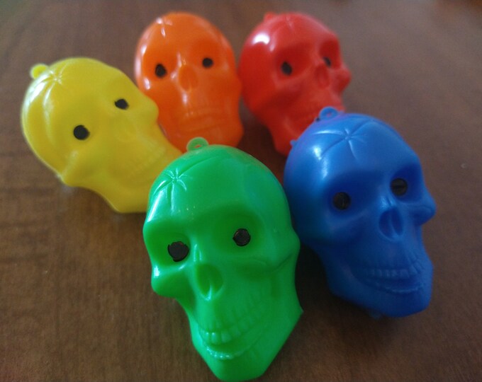 3pc Vintage Plastic Skull Containers / New Old Stock / Use as Party ...