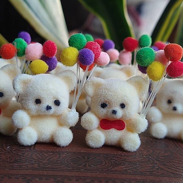 Flocked Teddy Bear - Etsy