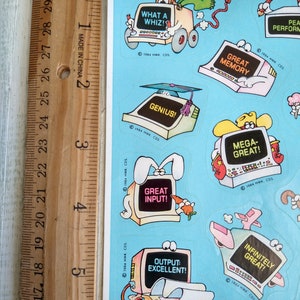 1980s COMPUTER Stickers : TWO Sheets of Vintage Stickers / Retro School ...