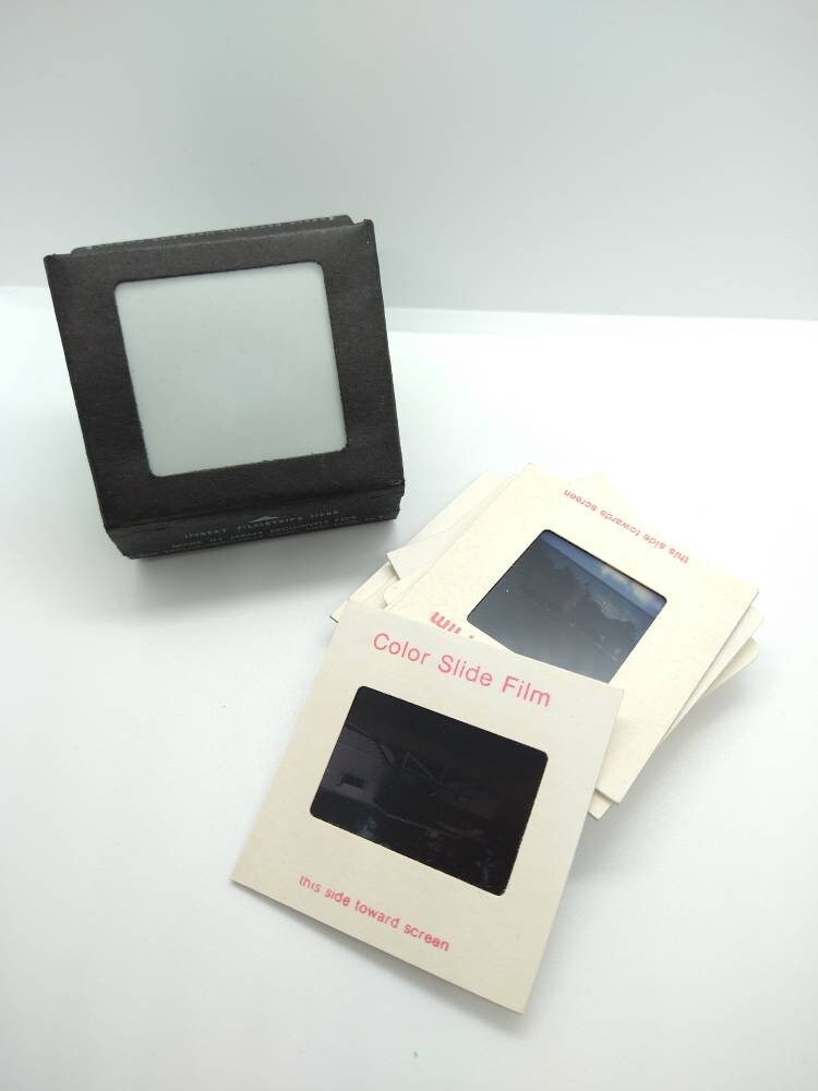 Vintage Fold-up Cardboard Slider Viewer + 12pc Vintage Slides / Made in ...