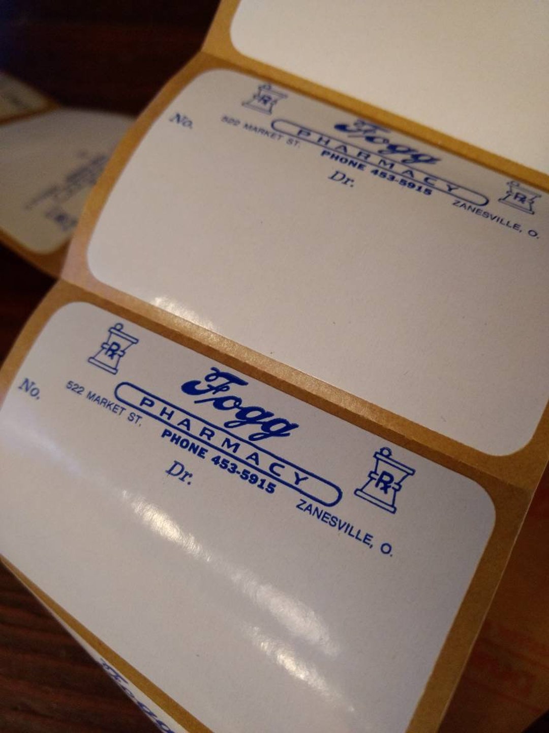 10pc Vintage Ohio FOGG Pharmacy Adhesive Sticker Labels / Apothecary ...