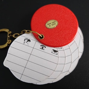 1pc 1980s Vintage Red Rotary Telephone Book Keychain / Phone Index ...
