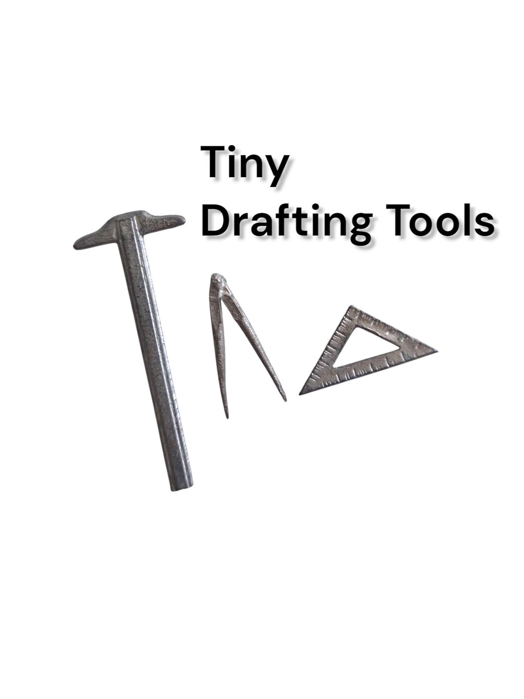 3pc TINY Drafting Tools Miniatures for Dollhouse and Other Miniature ...