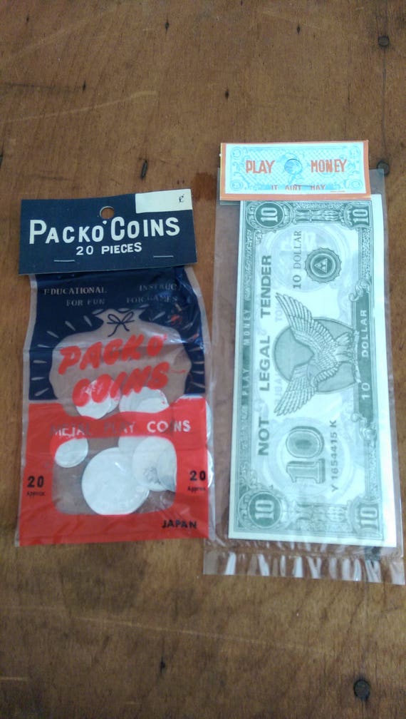 Vintage Dime Store Play Money in Original Packaging Paper - Etsy