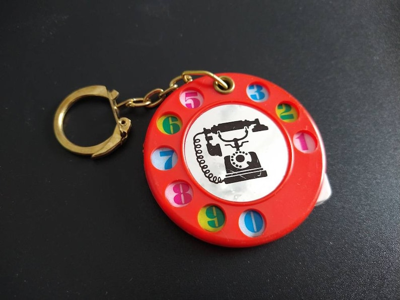 1pc 1980s Vintage Red Rotary Telephone Book Keychain / Phone | Etsy