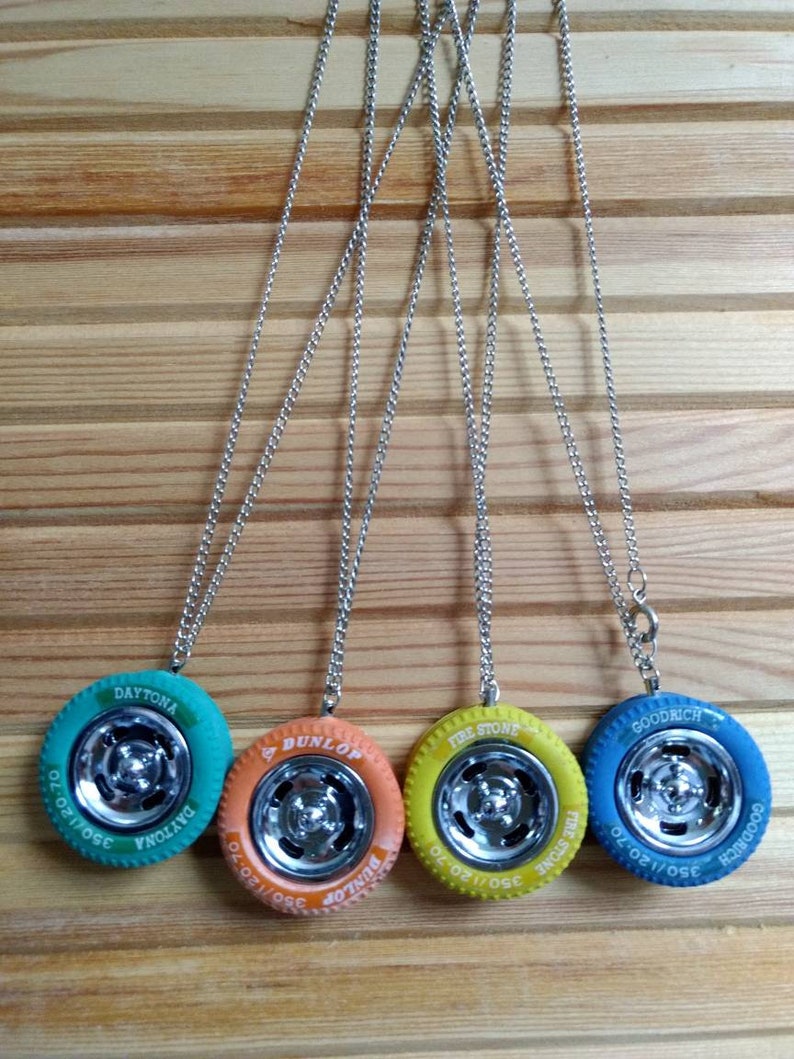 1pc Rubber Tire Pendant Charm Vintage Necklace / New Old Stock ...