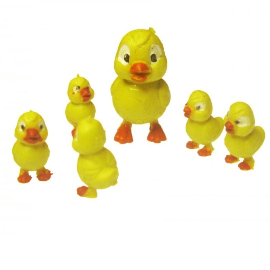 Silly Chicken Family Vintage Miniature 6pc Set / Playful Cartoon-y Hen ...