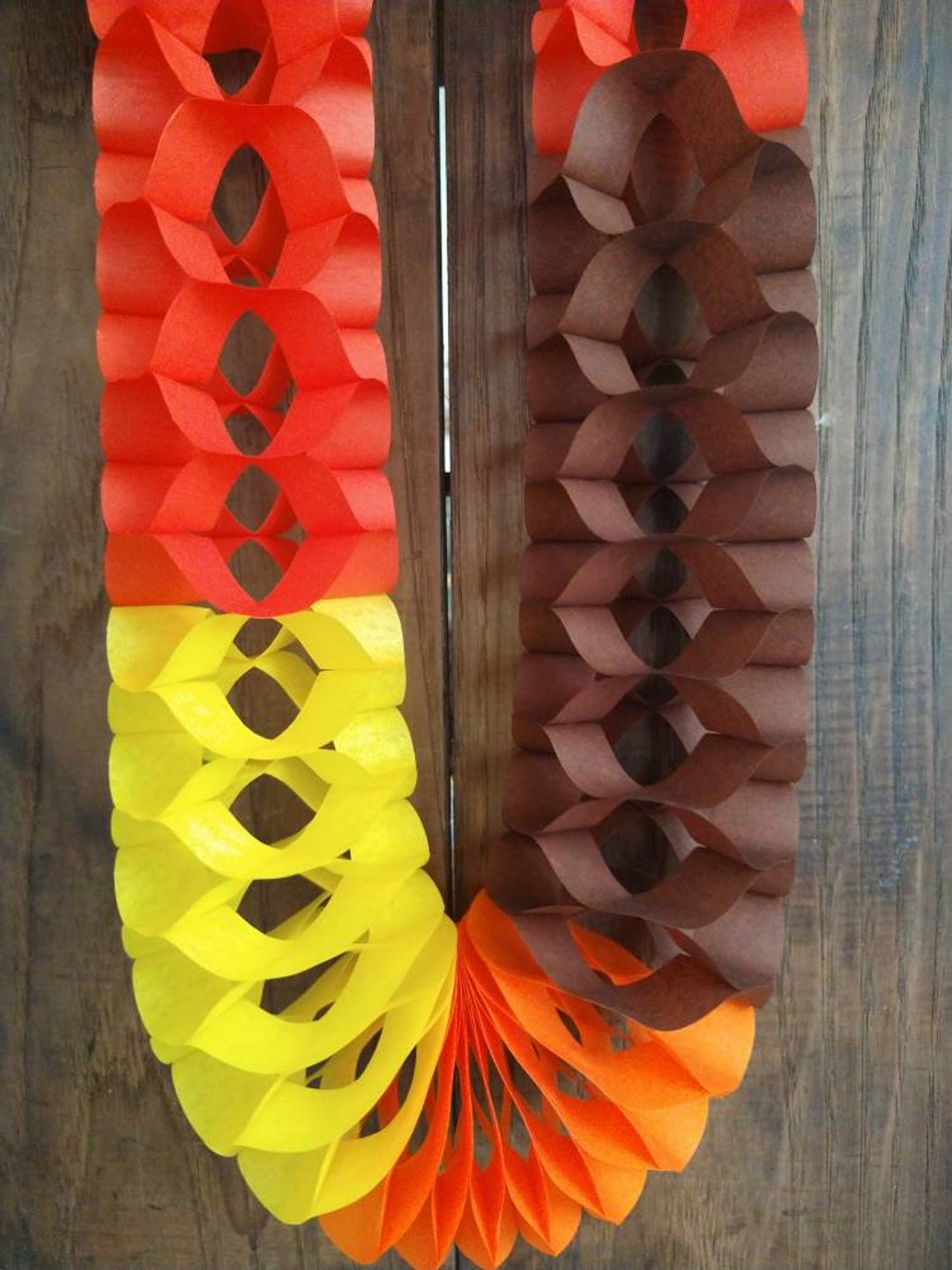 Vintage Fall Colors 14' Festooning Tissue Garland / Red - Etsy