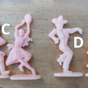 2pc SET Vintage Miniature Pink People Figures / Couples / Dancers ...