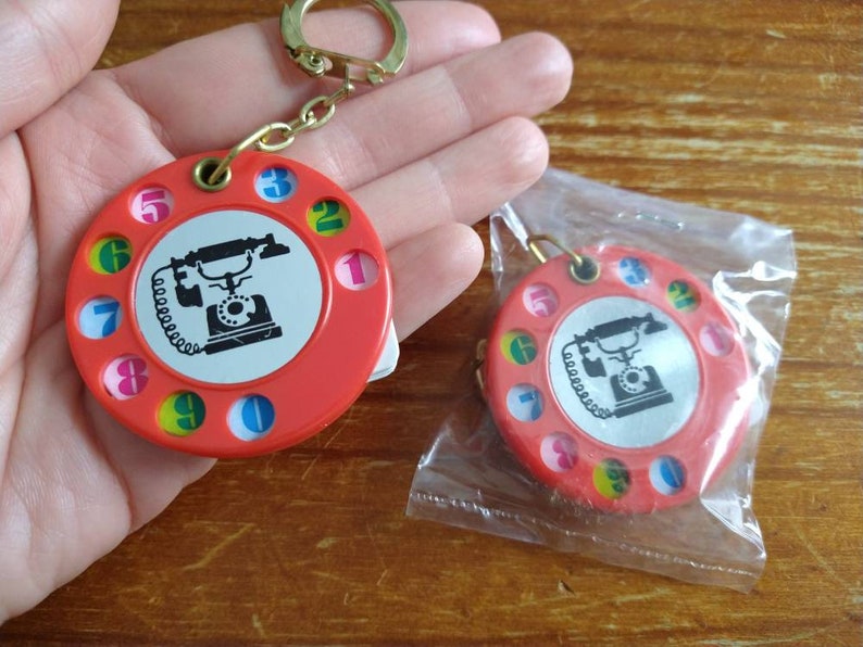 1pc 1980s Vintage Red Rotary Telephone Book Keychain / Phone | Etsy