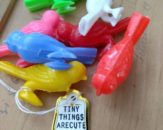 3pc Vintage Little Colorful Plastic Bird Whistles / New Old - Etsy