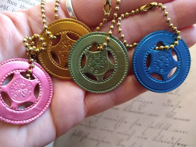 1pc Vintage good Luck Aluminum Token Key Chain / - Etsy