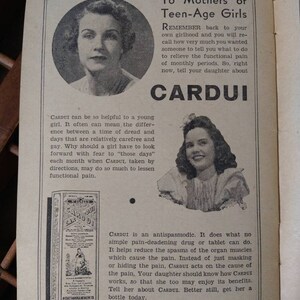 1953 Ladies Birthday Almanac / Vintage Advertising Ephemera, Black ...