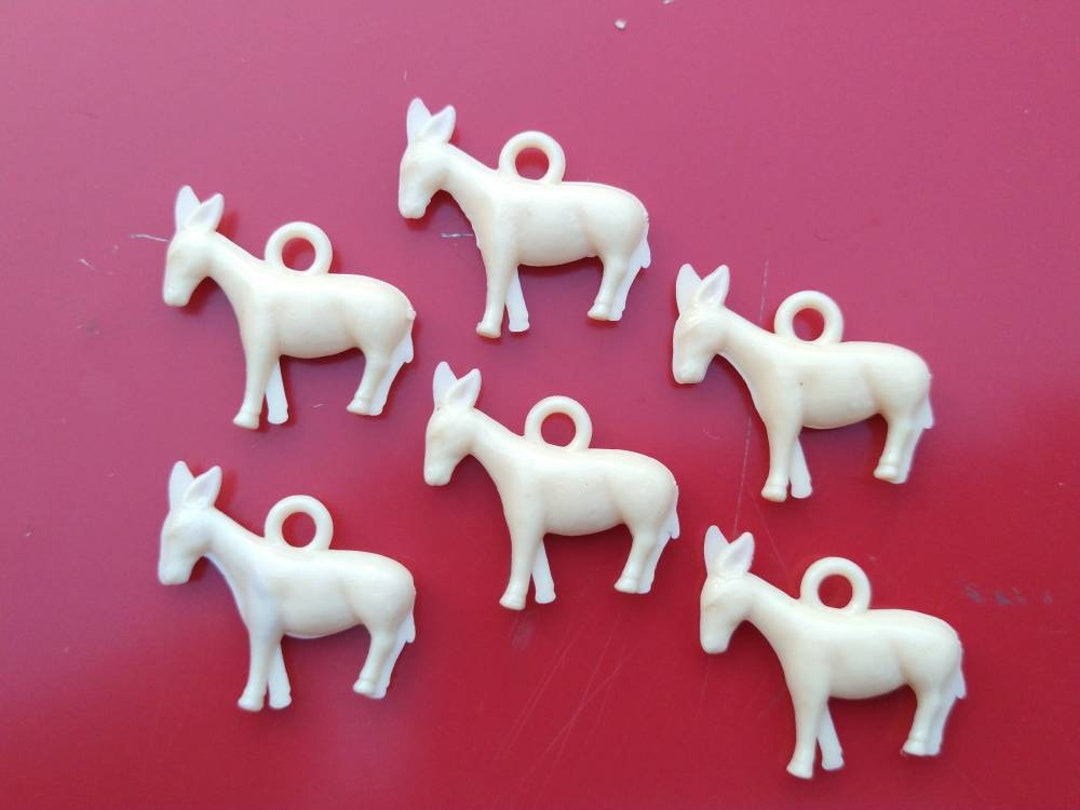 6pc VINTAGE Donkey Plastic Gumball Charms / New Old Stock / Vintage ...