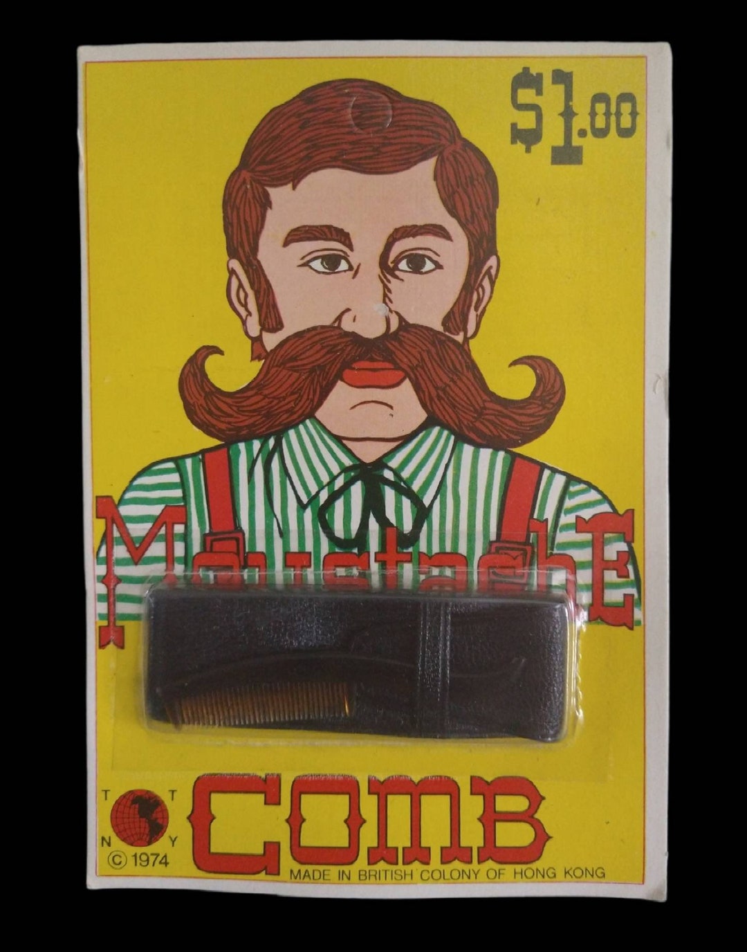 1970s Vintage MUSTACHE COMB With Case / New Old Stock, Unopened / Made ...