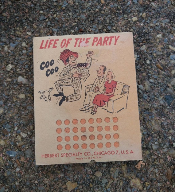Vintage COO COO Party Punch Board / life of the party / | Etsy