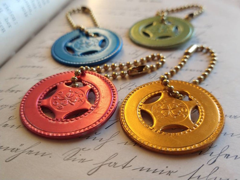 1pc Vintage good Luck Aluminum Token Key Chain / - Etsy