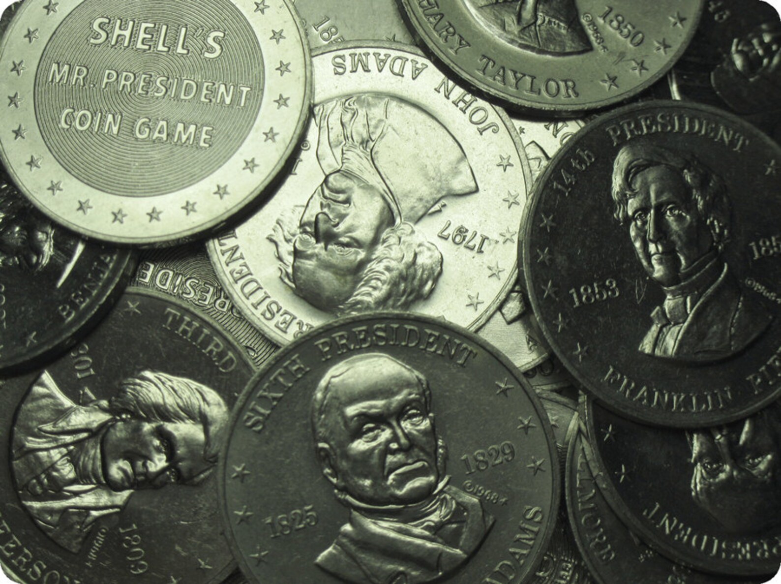 3pc 6pc 12pc Vintage 1960s MR. PRESIDENT Shell Gas Station Coin Game ...