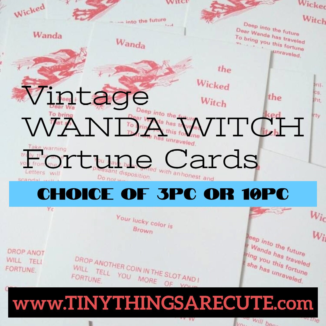 1970s WANDA the WICKED WITCH Vintage Fortune Cards : Choice of 3pc or ...