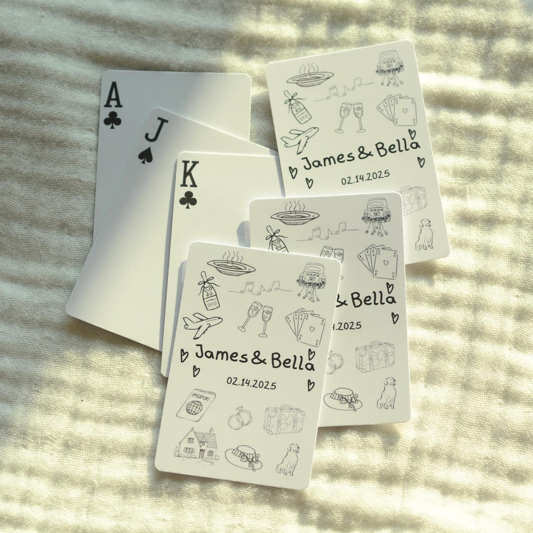 Wedding Guestbook Alternative, Custom Guest Book Playing Cards, Blank ...