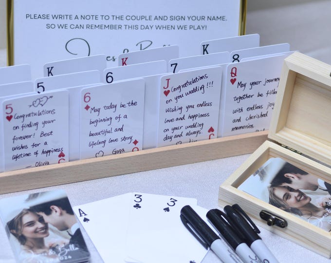 Custom Guest Book Playing Cards, Wedding Guest Book Alternative, Blank ...