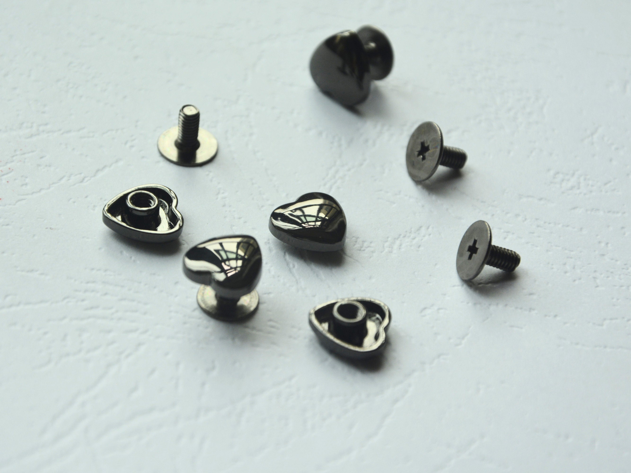 10pcs 10mm Heart Shape Chicago Screw Rivet , Label Fastener, Heart ...