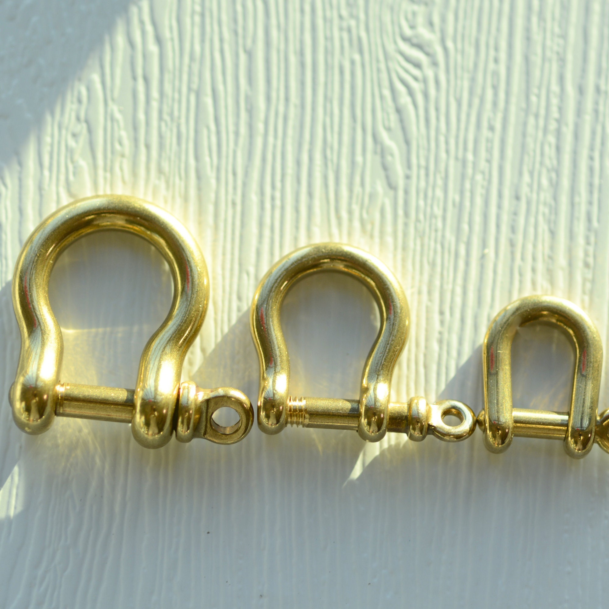 Solid Brass Anchor Shackle, Gold Silver, Leather Craft Fitting ...