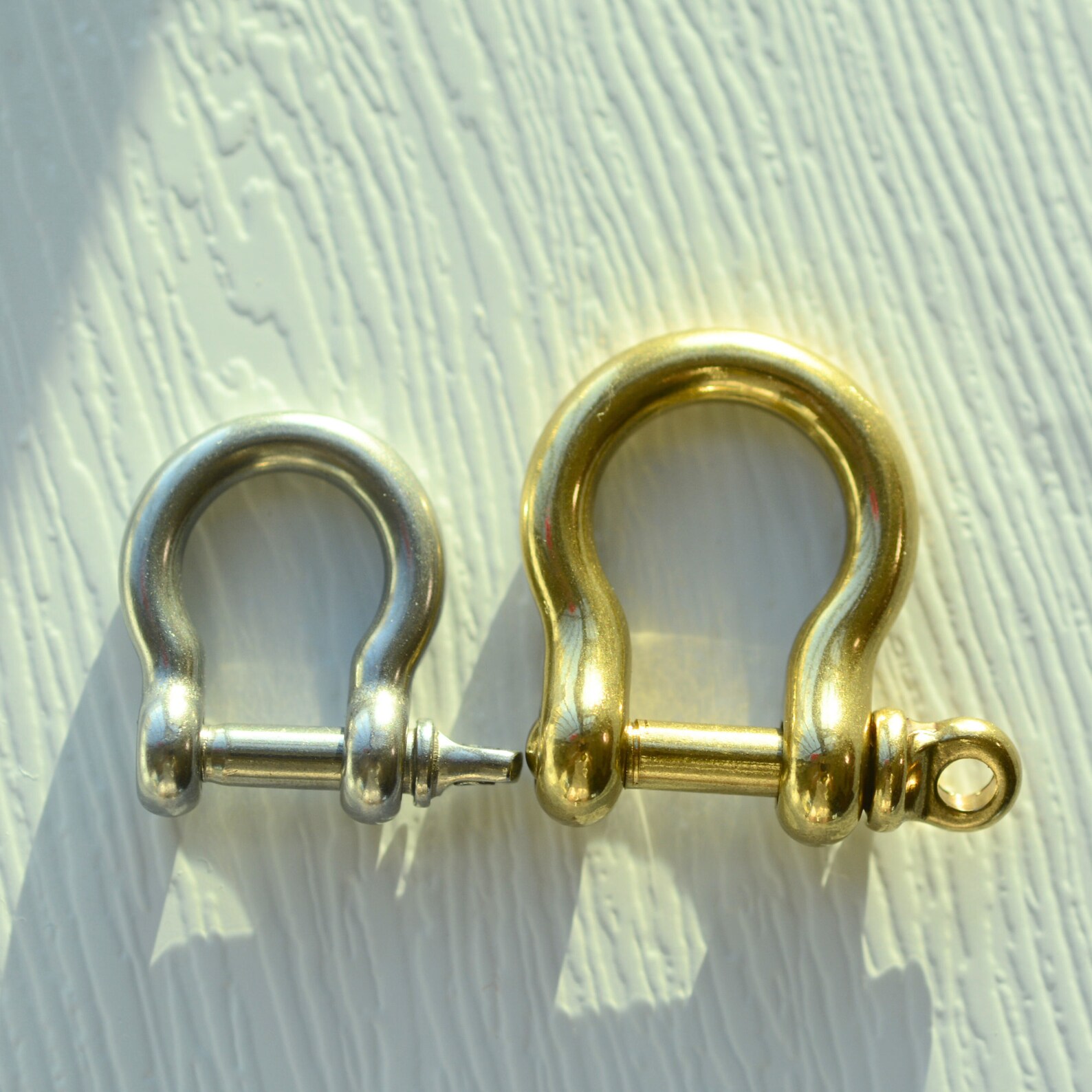 Solid Brass Anchor Shackle, Gold Silver, Leather Craft Fitting ...
