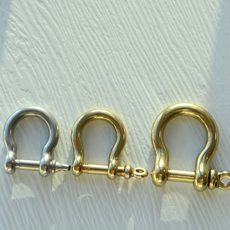 Solid Brass Anchor Shackle, Gold Silver, Leather Craft Fitting ...