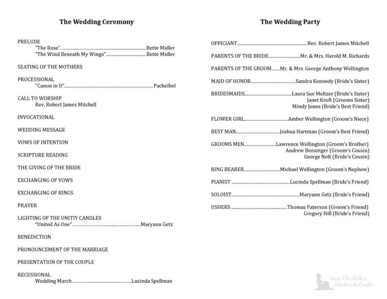 Wedding Program 8.5x11 Black and White Damask Plaque Frame | Etsy