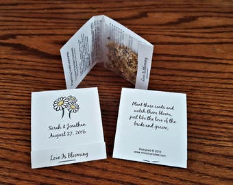 Seed packet favors | Etsy