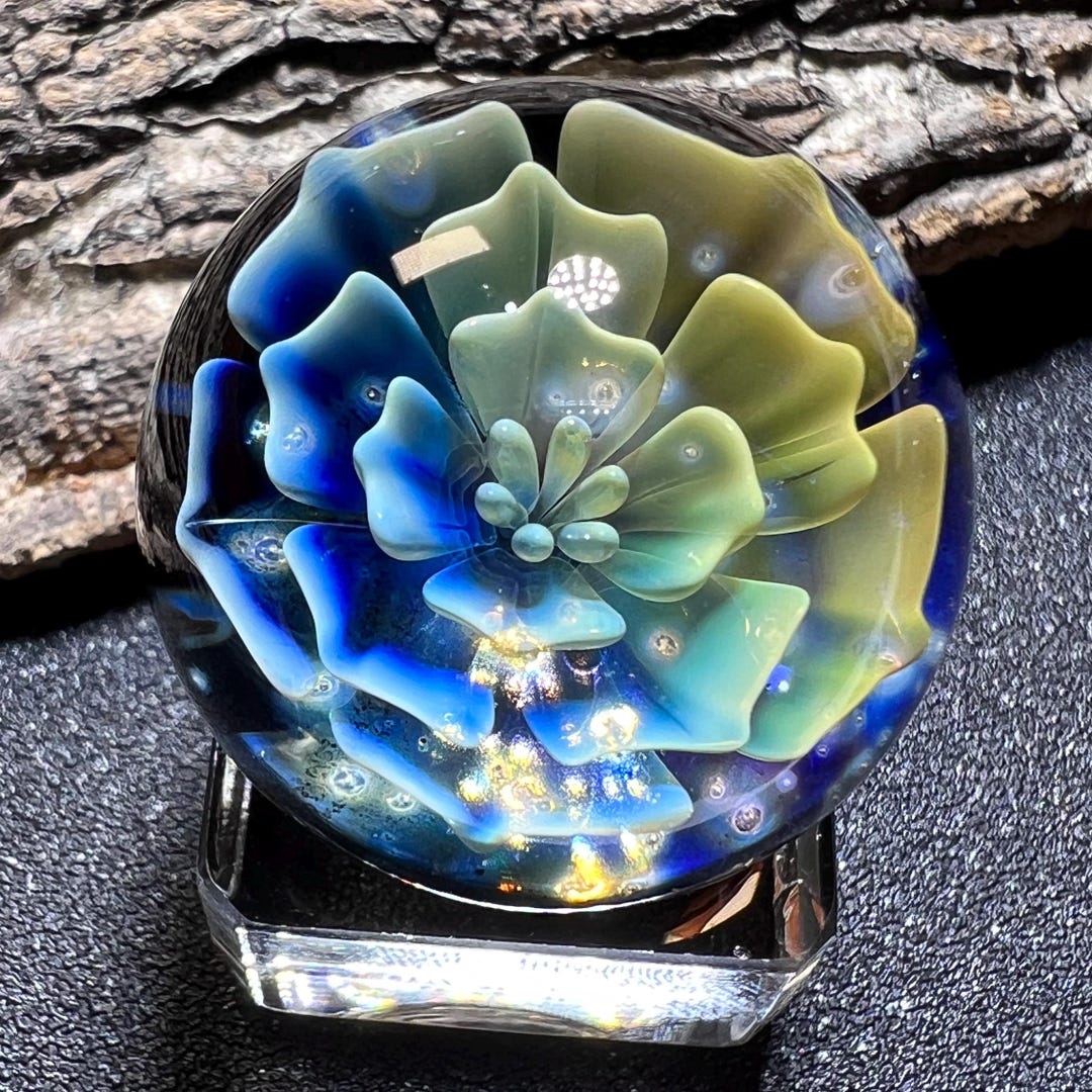 Hand Blown Glass Flowers,glass Flower Ornament,glass Flower Pendants ...