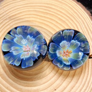 Flowers Glass Ball | Blown Flower Glass | Opal Flower Glass Ball ...