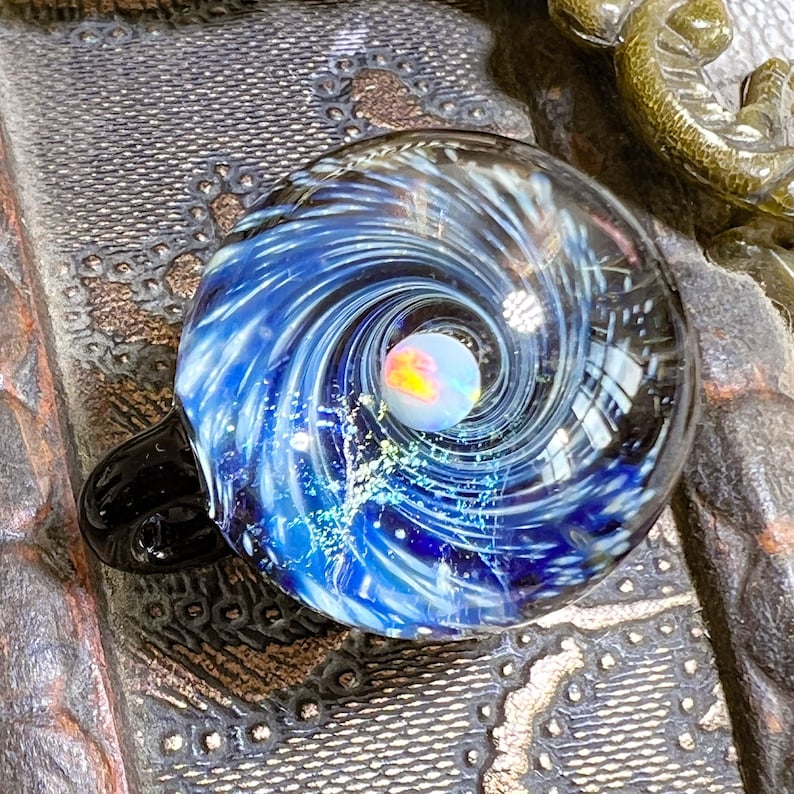 Space Pendant | Universe Pendant | Opal Galaxy Pendant Necklace | Blown ...