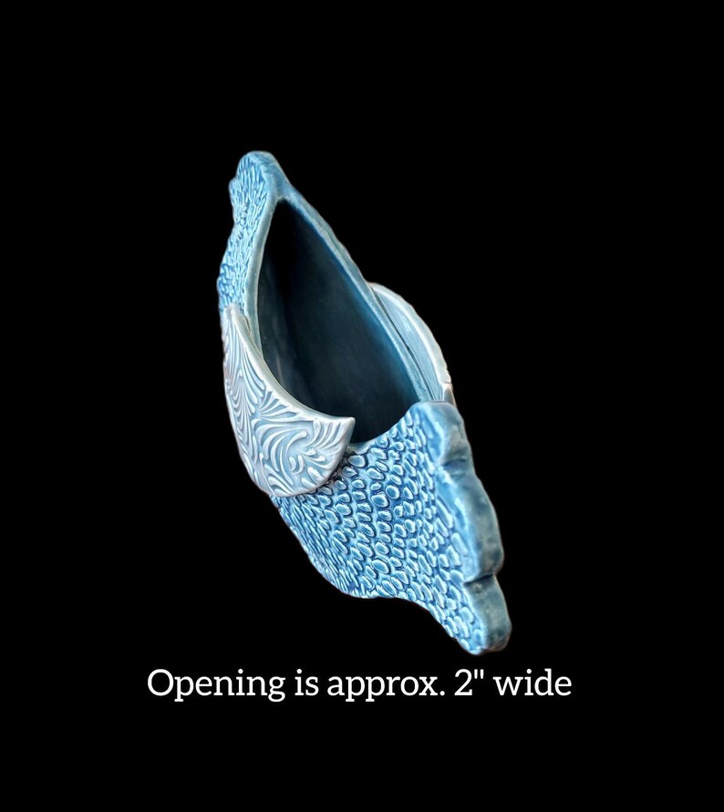 Handcrafted Blue Bird Stoneware Vase - Nature-inspired Pottery ...