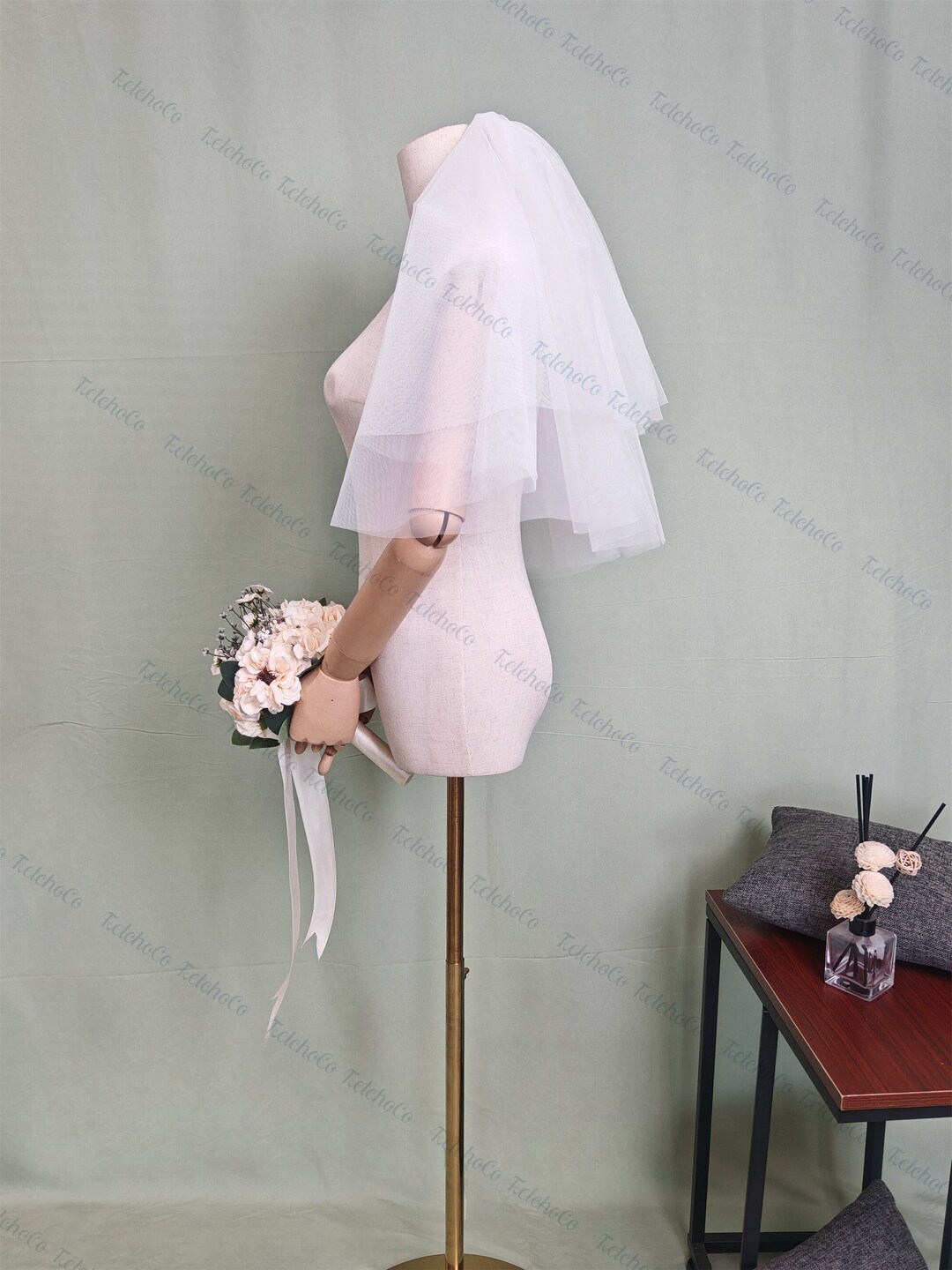 Plain Wedding Veil,custom Any Color/length Veil,solid Tulle Veil,bridal ...